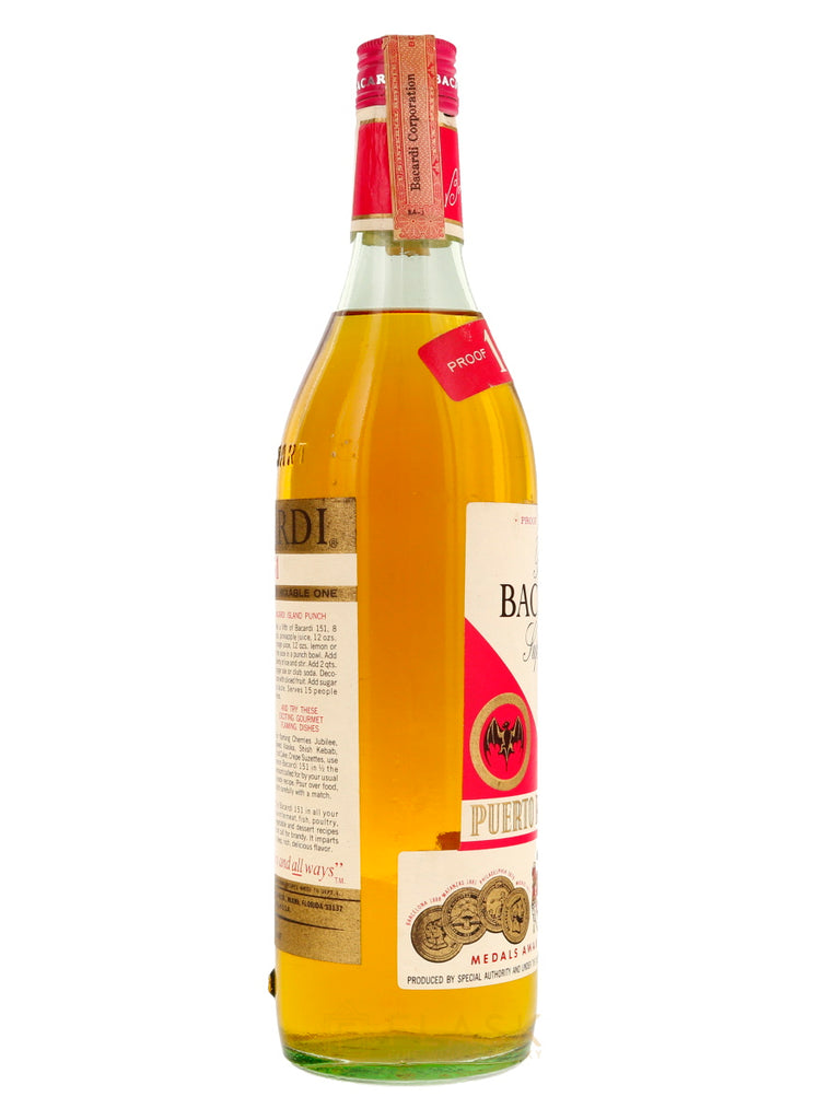 Buy Bacardi 151 Rum Vintage 1970s 4/5 Quart | Flask Wines