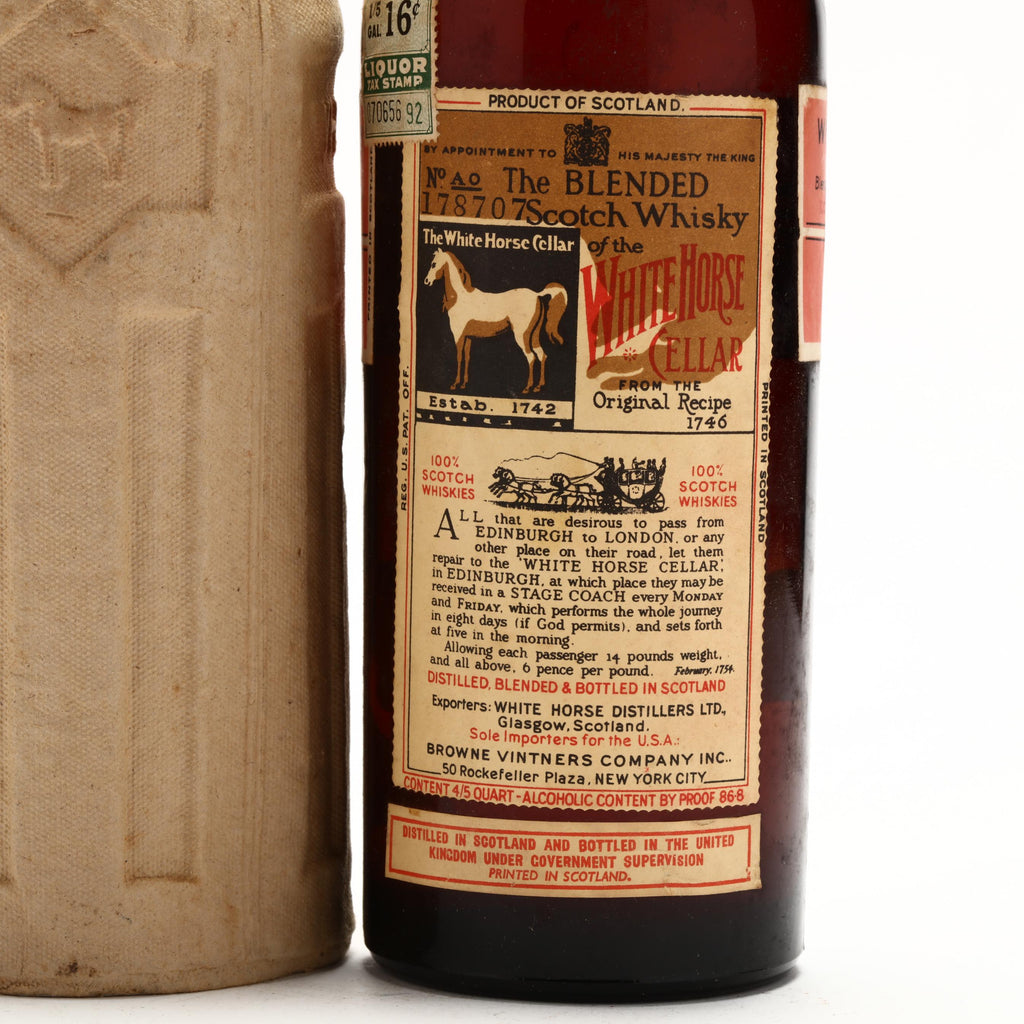 Buy White Horse Scotch Whisky 1945-1952 Vintage Spring Cap Bottling ...